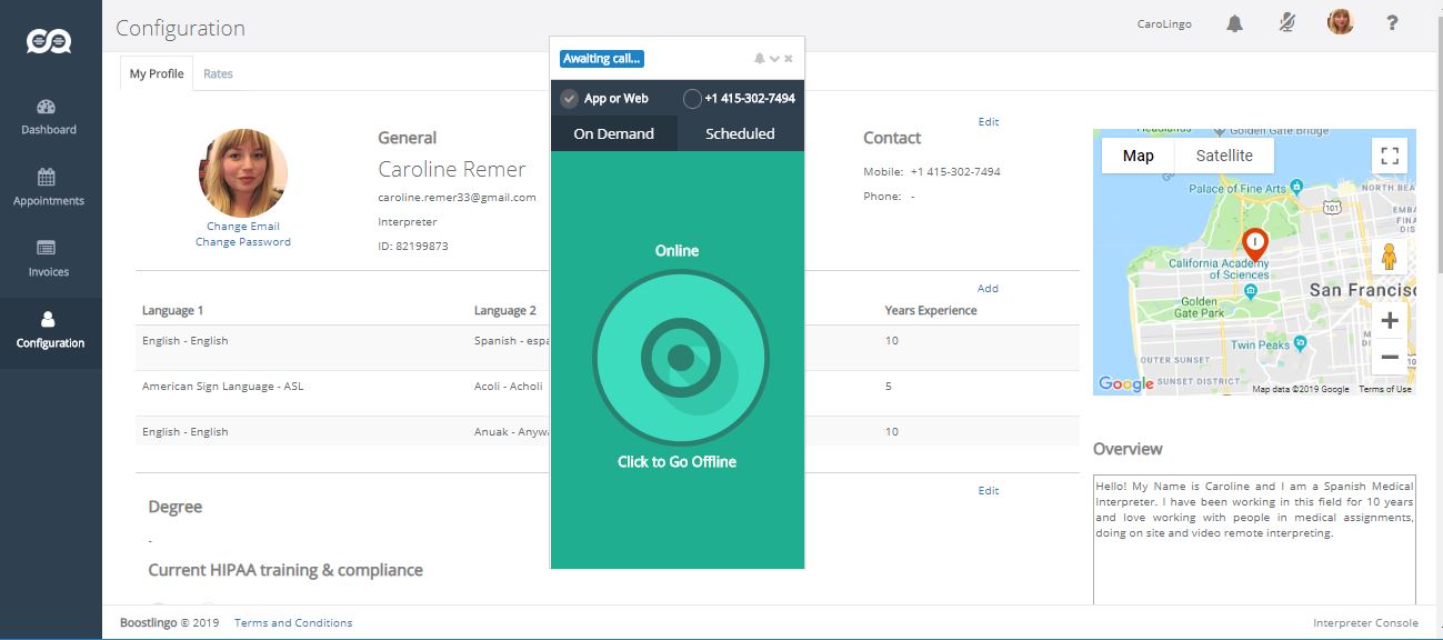 Interpretation App for Interpreters - Boostlingo